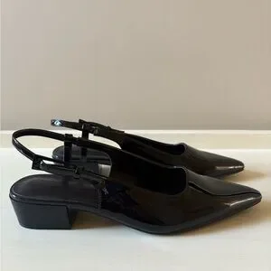 Joe Fresh | Shoes | Joe Fresh Black Patent Leather Slingback Heels ...